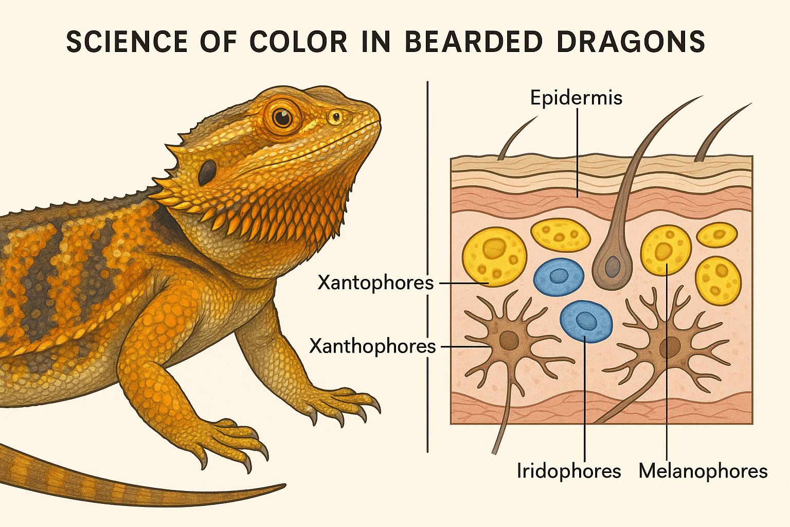 The Science of Colour in Bearded Dragons — How Chromatophores Create D ...